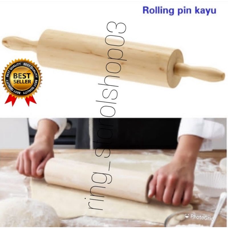 Jual Rolling Pin kayu/Penghias adonan/Penggilingan adonan Per pic ...