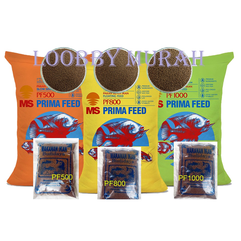 Jual Pakan Pelet MS 500gr 1/2KG PF500 PF800 PF1000 PF MS PRIMA FEED ...