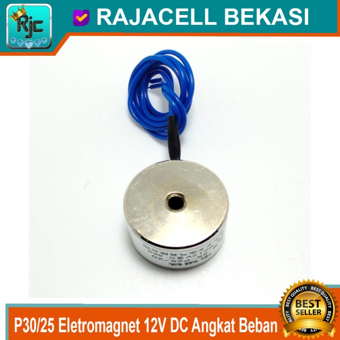 Jual P30/25 Eletromagnet 12V DC Angkat Beban 15Kg Selenoid Magnet ...