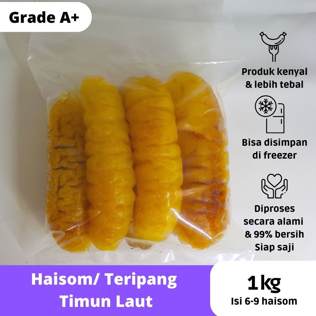 Jual Teripang Haisom gosok basah 1kg bangka belitung hai som hoisem ...