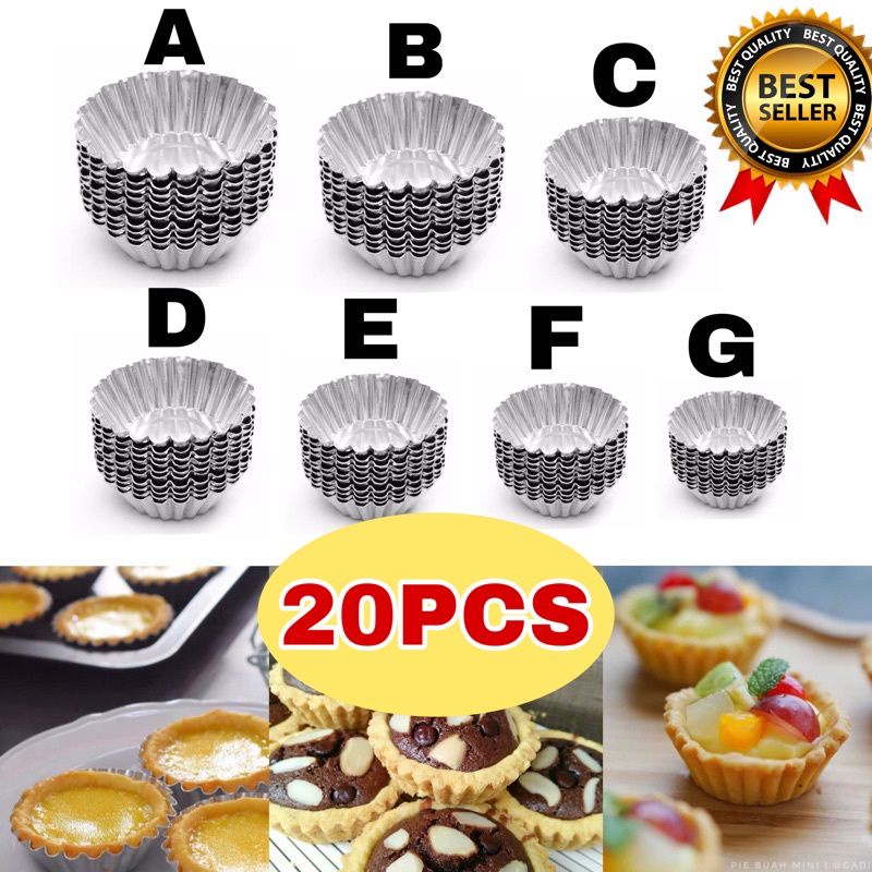 Jual Cetakan pie mini isi 20pcs / pie susu / pie buah / kue sus ...