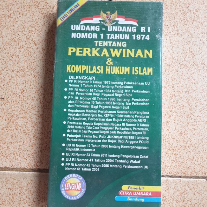 Jual ORIGINAL UNDANG-UNDANG RI NO 1 TAHUN 1974 TENTANG PERKAWINAN & KOMPILASI HUKUM ISLAM ...