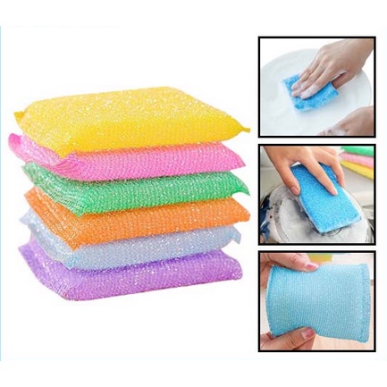 Jual Spons Cuci Piring Kawat Warna Warni Sponge Busa Alat Alat ...