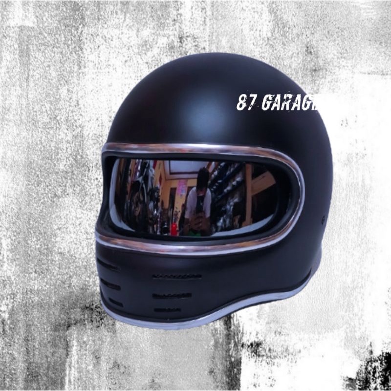 Jual HELM CUSTOM SIMPSON M61 CLASSIC RETRO LIST CHROME | Shopee Indonesia