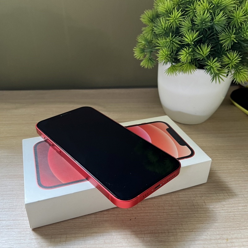 Jual iPhone 12 256gb Red Fullset Dual sim nano | Shopee Indonesia
