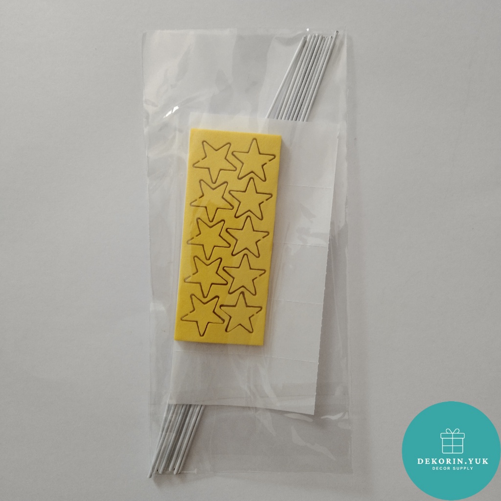 Jual CAKE TOPPER BENTUK BINTANG BINTANG / Hiasan kue ulang tahun / cake ...