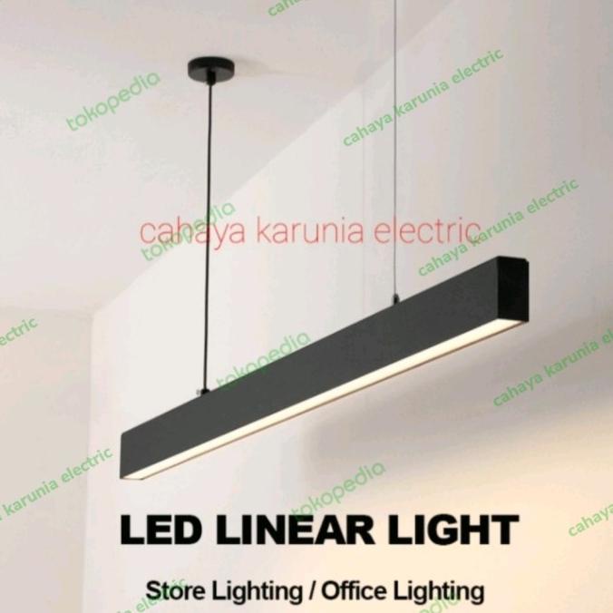 Jual lampu gantung minimalis / linear light / hanging lamp 18 watt LED ...