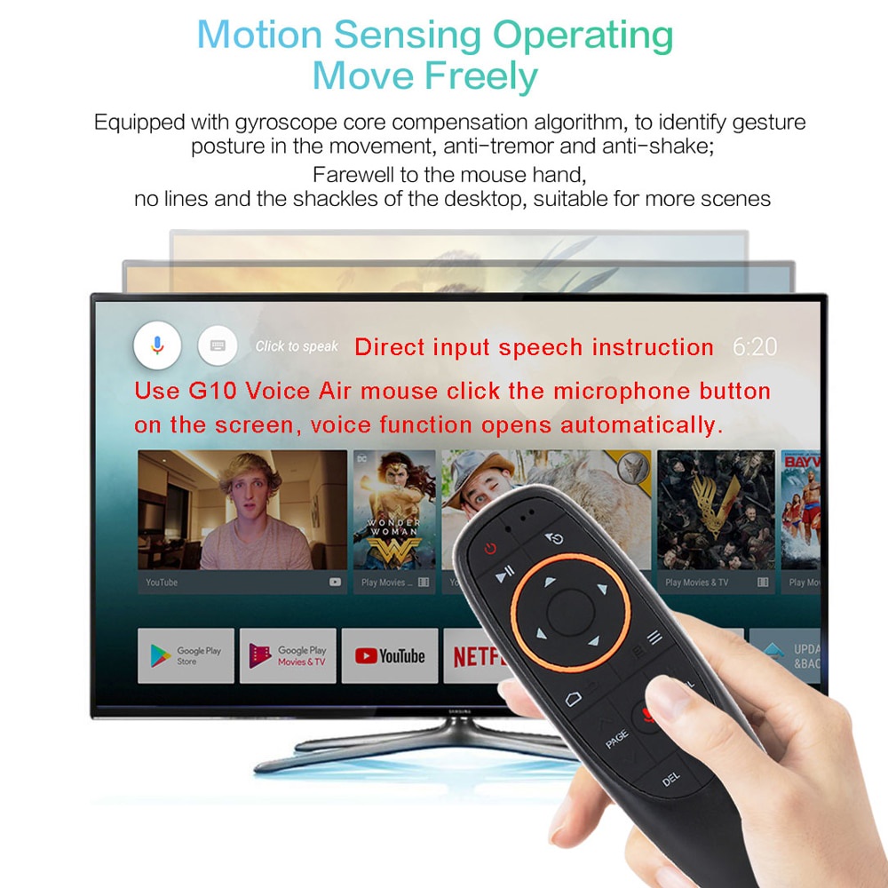 Jual Wireless Air Mouse / remote 6 Axis Gyroscope (2.4GHz with Voice ...