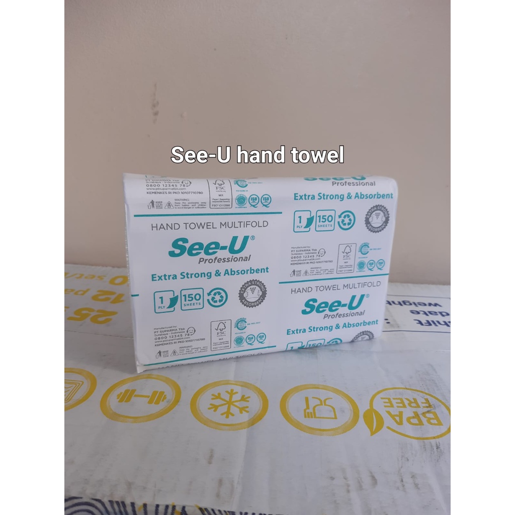 Jual tisu tissu hand towel multifold see-u premium livi pulpies tissue ...