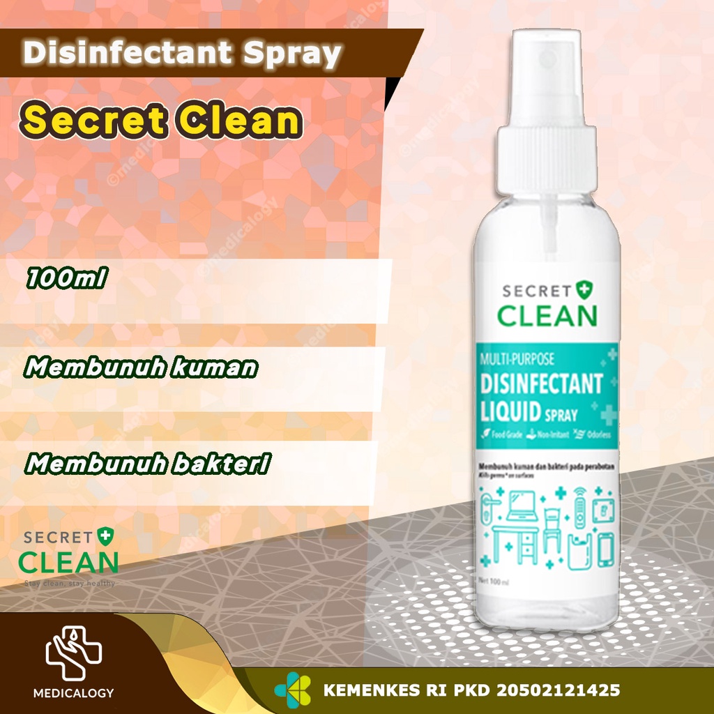 Jual Secret Clean Disinfectant Spray 100 ml | Shopee Indonesia