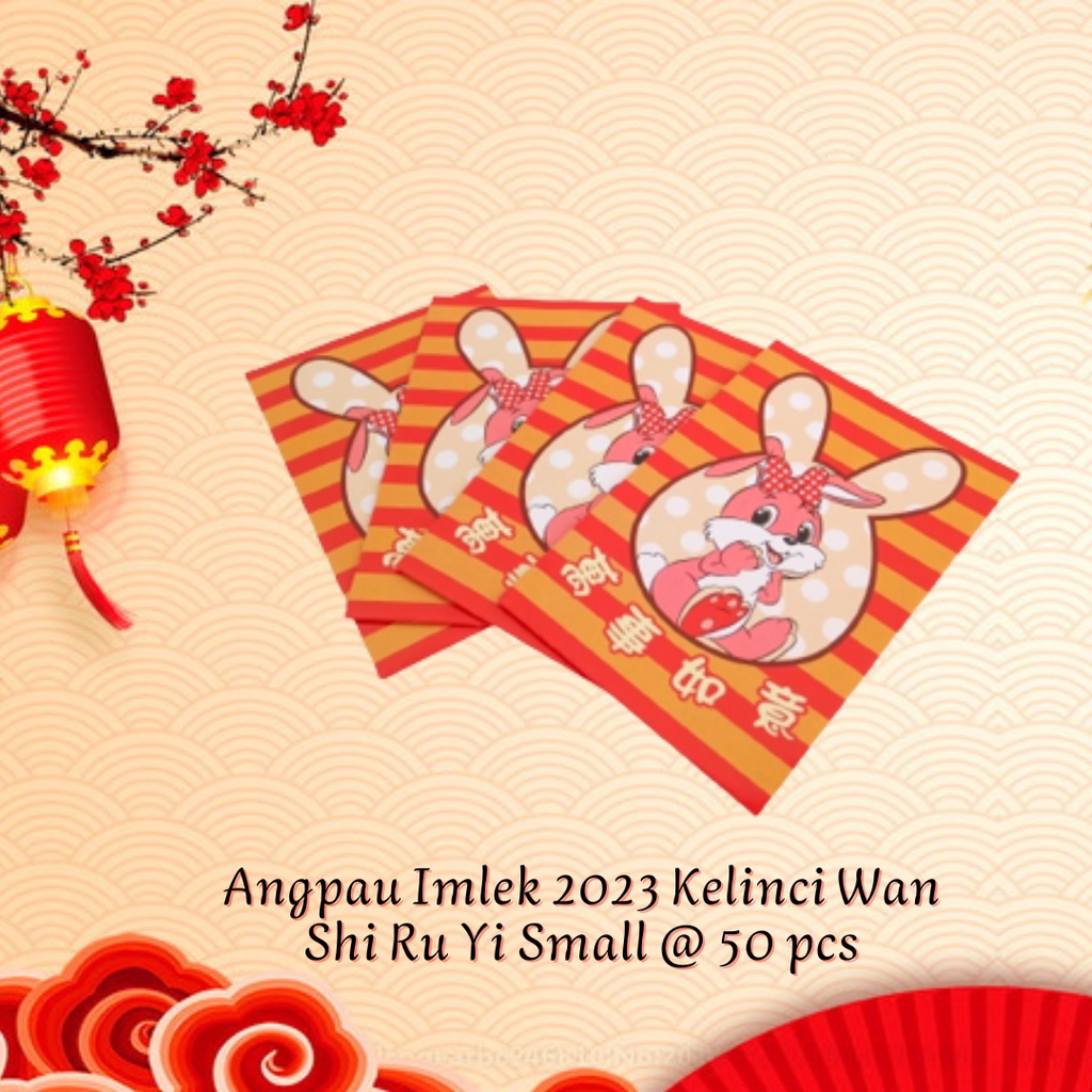 Jual Kertas Angpao Angpau Amplop Imlek 2023 Rabbit Kelinci Small @50pcs ...