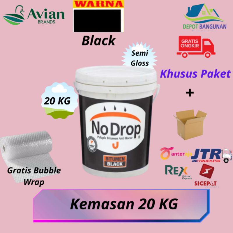 Jual Bitumen Black Waterproofing Cat Pelapis Bitumen No Drop 20 KG ...
