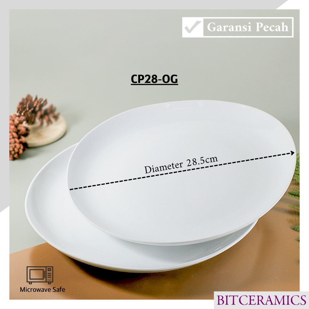 Jual Piring Saji Keramik 28.5CM / Dinner Plate / Piring Besar / Piring ...