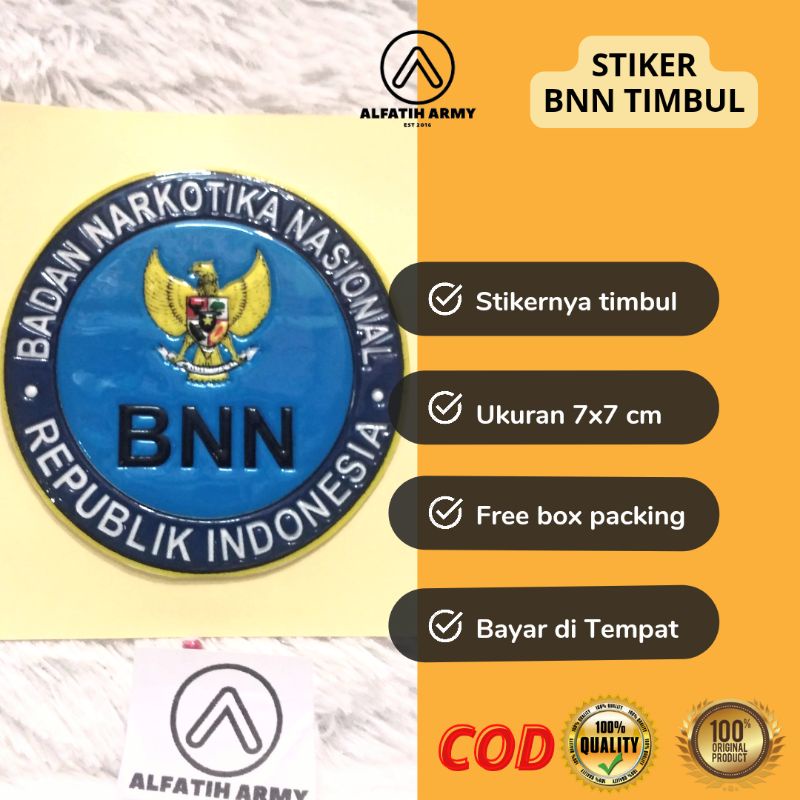 Jual Stiker BNN Timbul Bulat Satuan 7x7 cm motor Mobil kaca ALFATIH ...