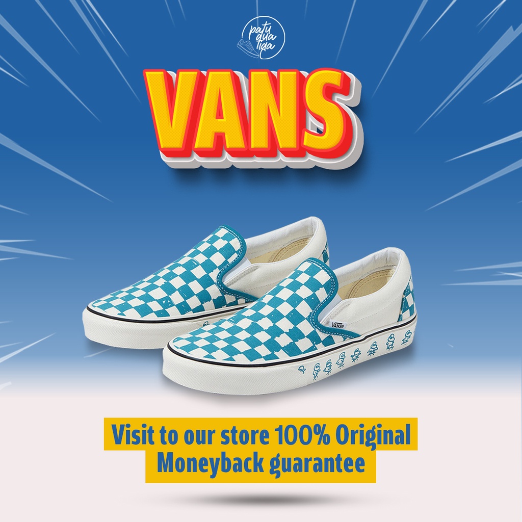 Jual Vans slip on kakao&friend "ice bluee" / Vans Original!!! | Shopee ...