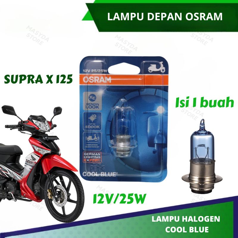 Jual BOHLAM OSRAM LAMPU DEPAN MOTOR SUPRA X 125 COOL BLUE H6 M5 ORIGINAL OSRAM | Shopee Indonesia