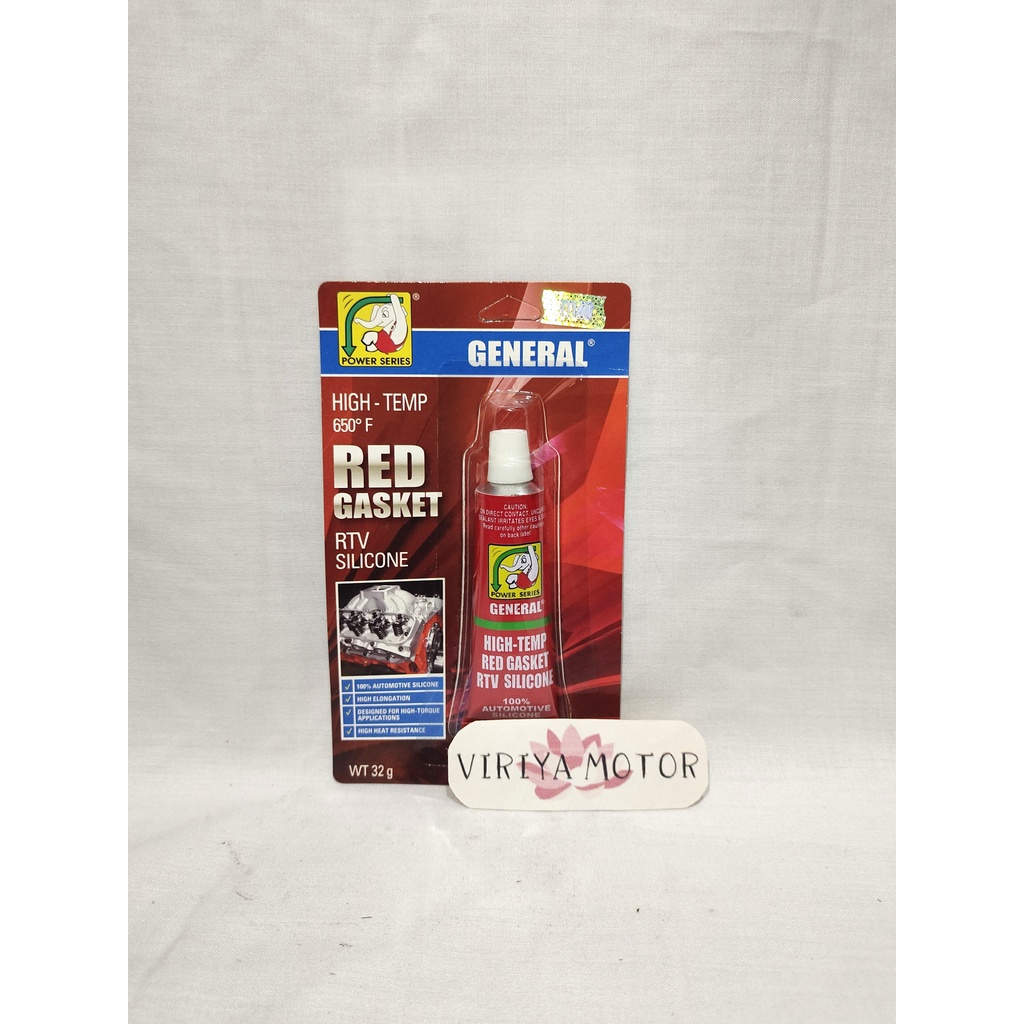 Jual LEM MERAH RED GASKET RTV SILICONE GENERAL 32GR | Shopee Indonesia