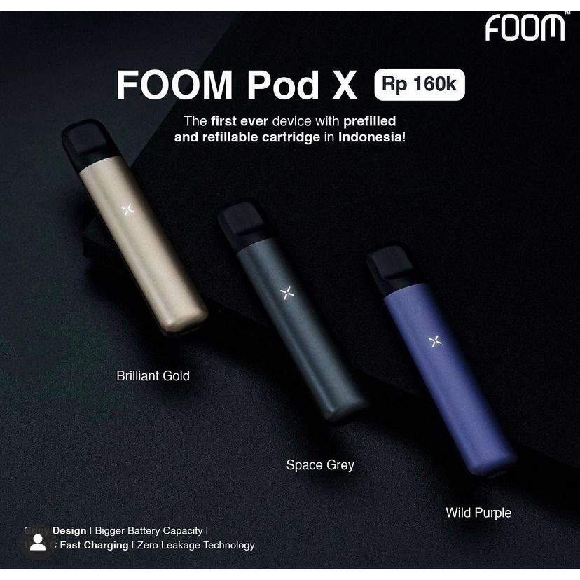Jual VAPOOR FOOM X POD KIT ORIGINAL / FOOMX PODS | Shopee Indonesia