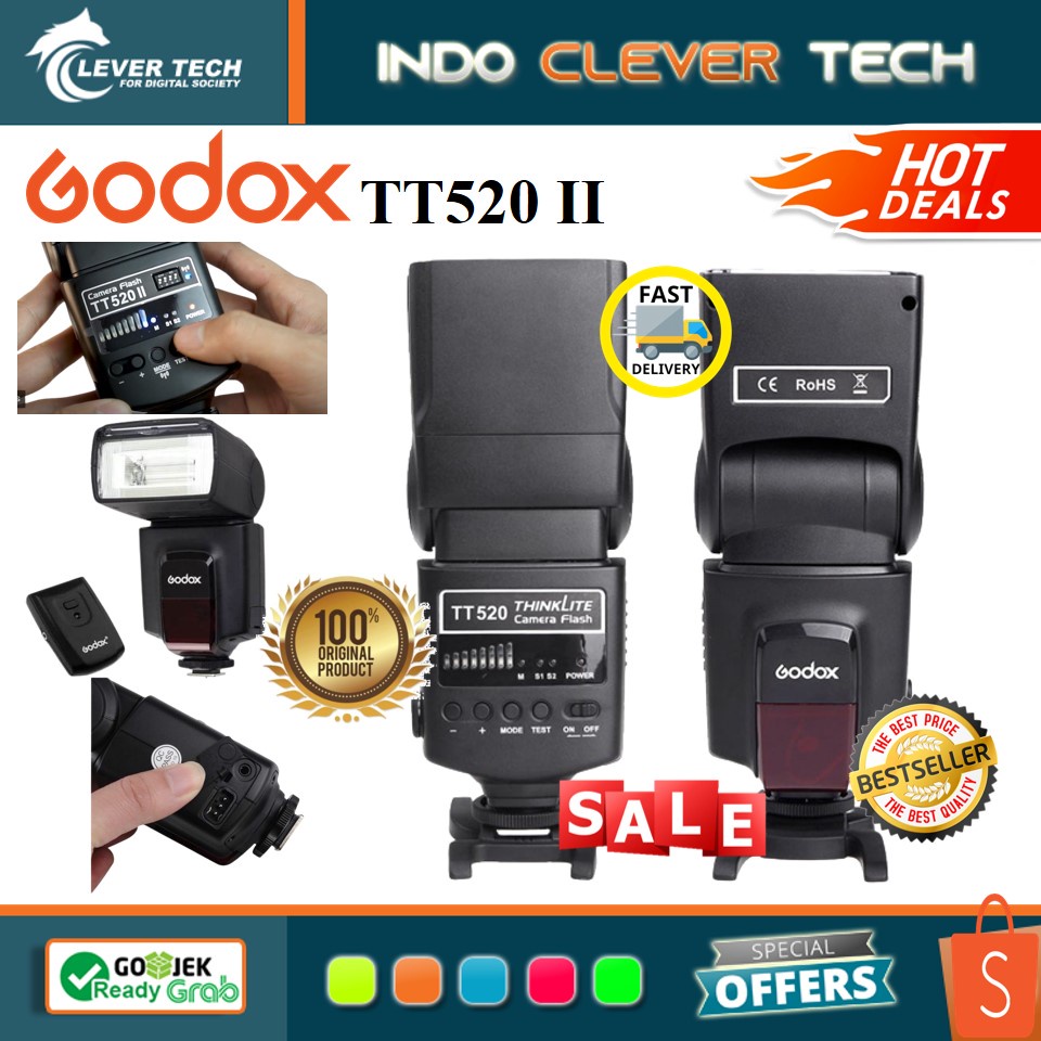 Jual Godox TT520 II Camera Flash GARANSI RESMI | Shopee Indonesia