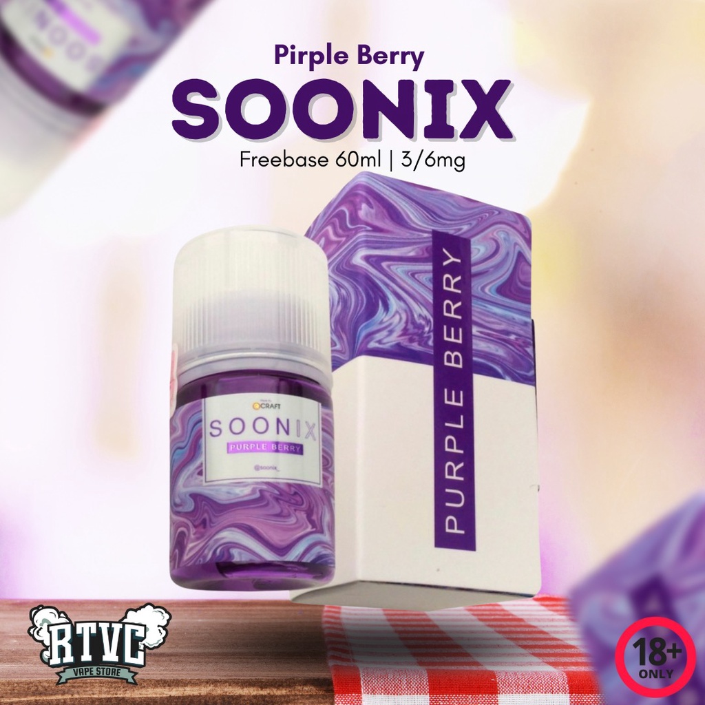 Jual SOONIX Purple Berry 60ml by RCraft Liquid Freebase | Shopee Indonesia