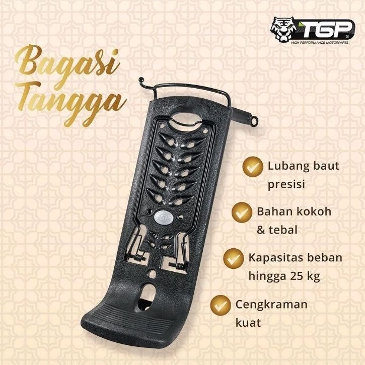 Jual Bagasi Tangga Merk TGP Supra 125 New Jepitan Barang Motor SupraX ...