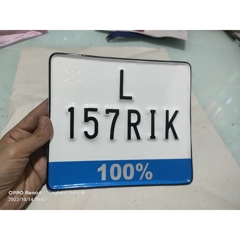 Jual PLAT MOTOR LISTRIK 100% PLAT KOTAK VESPA REQUEST COSTUM UKURAN ...