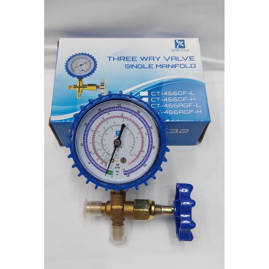 Jual manifold single multi R410 R32 R22 R134 non sightglass 500psi | Shopee Indonesia
