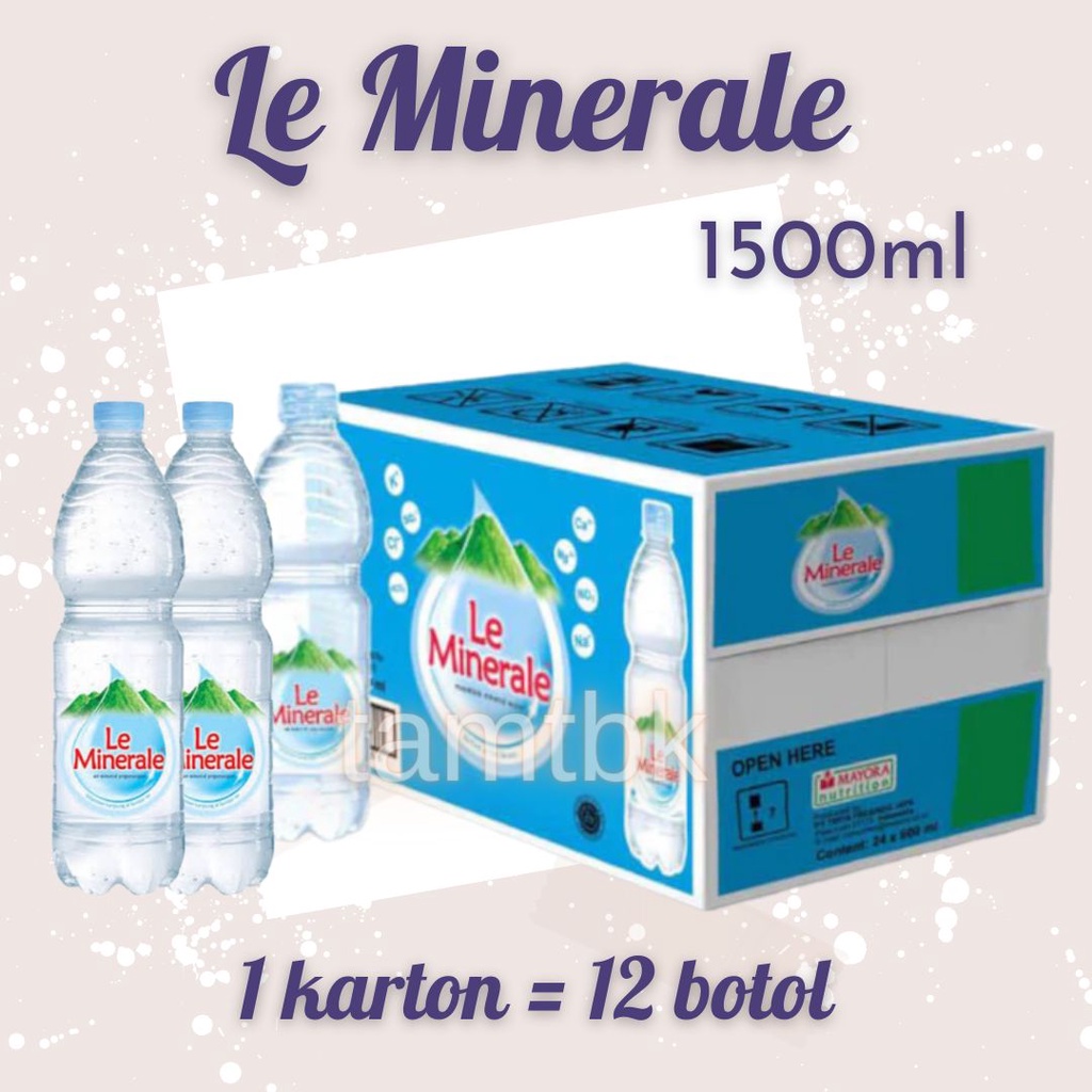 Jual Le Minerale / Leminerale 1500 ml 1 karton (Isi 12 Botol) | Shopee ...