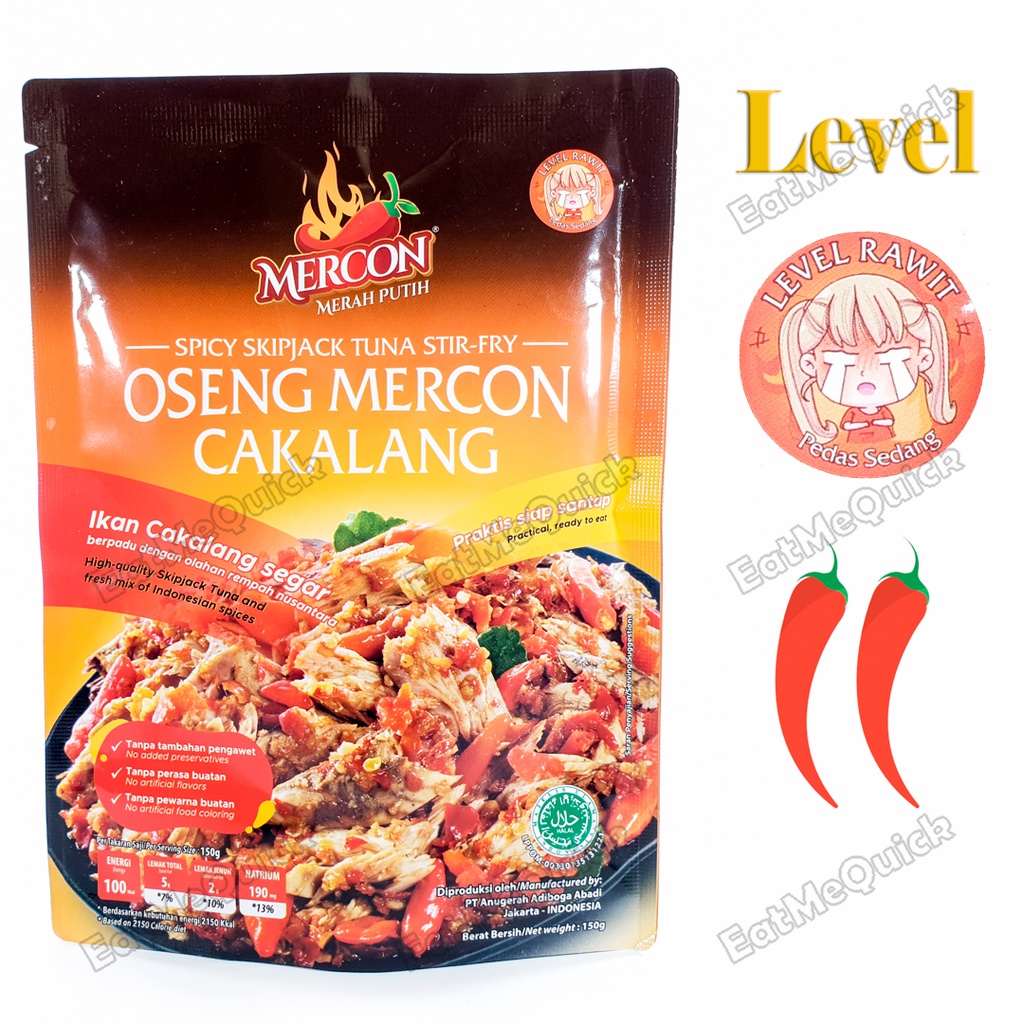 Jual Oseng Mercon Merah Putih Daging Cakalang Cumi Rendang Ayam Betutu ...