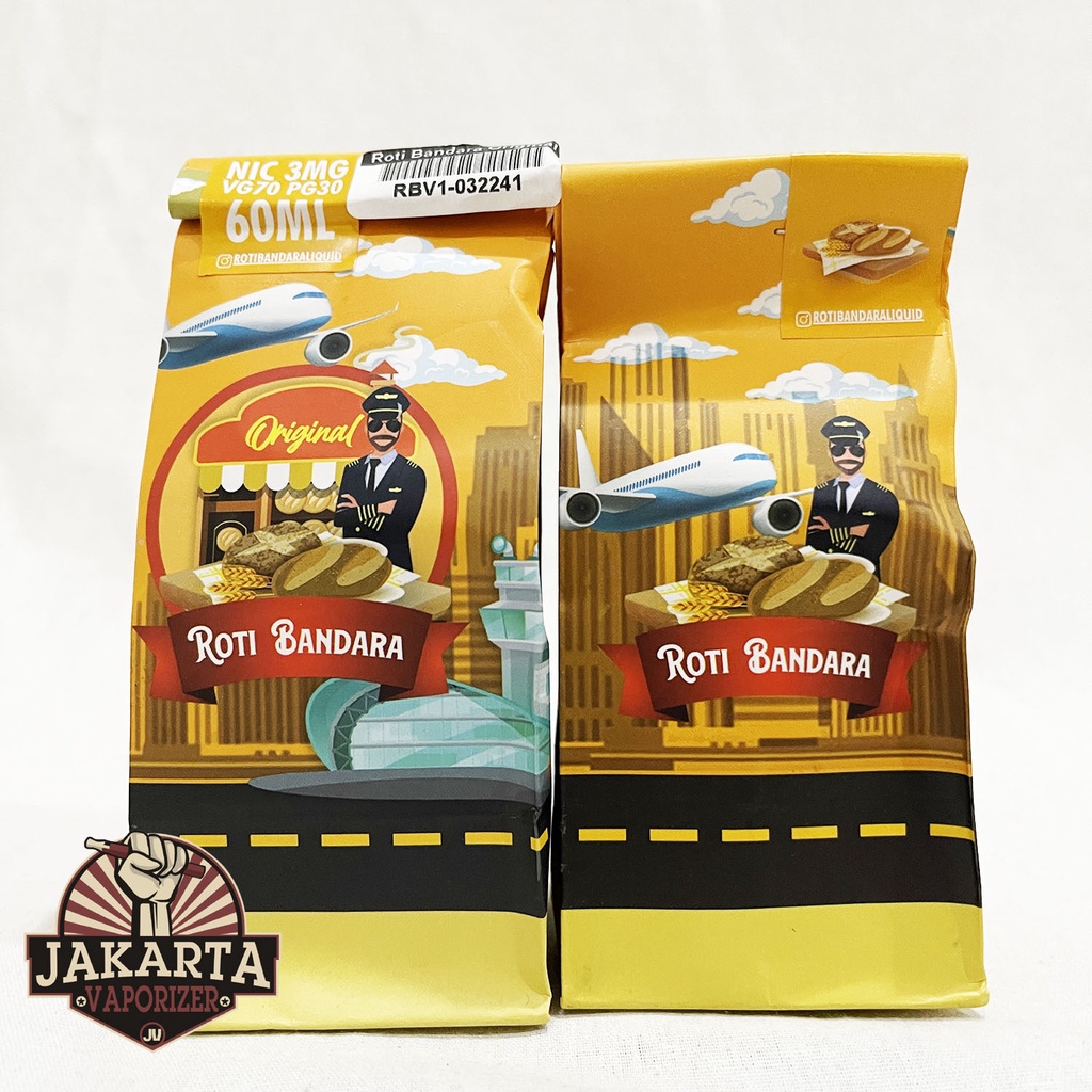 Jual ROTI BANDARA V1 ORIGINAL 60ML 3MG 6MG BY JAVA JUICE | Shopee Indonesia