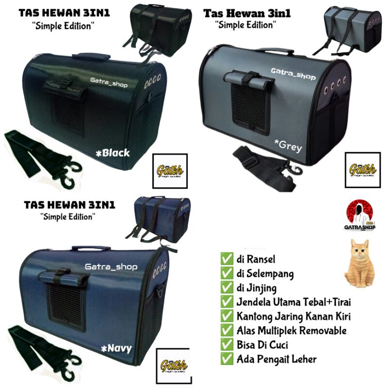 Jual TAS HEWAN KUCING 3IN1 PETCARGO SIMPLE | Shopee Indonesia