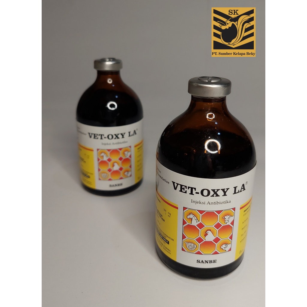 Jual Injeksi Antibiotika Terbaik Ternak Vet oxy LA 100ml (sanbe ...