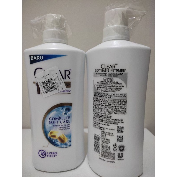 Jual Clear Shampo Complete Soft Care Anti Ketombe 660ml | Shopee Indonesia