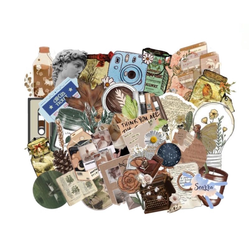 Jual searra | sticker aesthetic glossy anti air | Shopee Indonesia