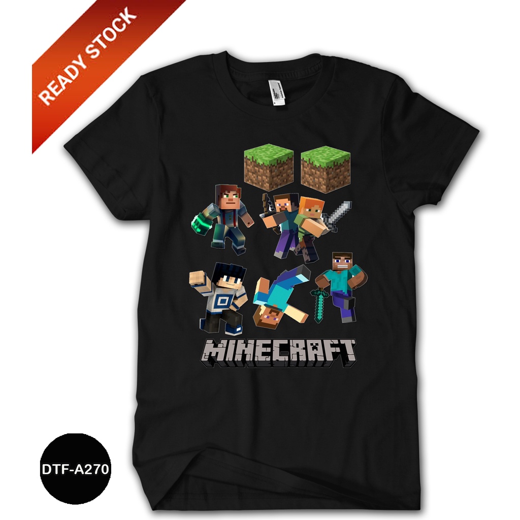 Jual Baju Minecraft Baju Anak Katun Combet 24s Premium #DTF-A270 ...