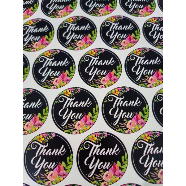 Jual (ISI 190PCS) CETAK STIKER LABEL MAKANAN/LABEL STICKER THANK YOU 2. ...