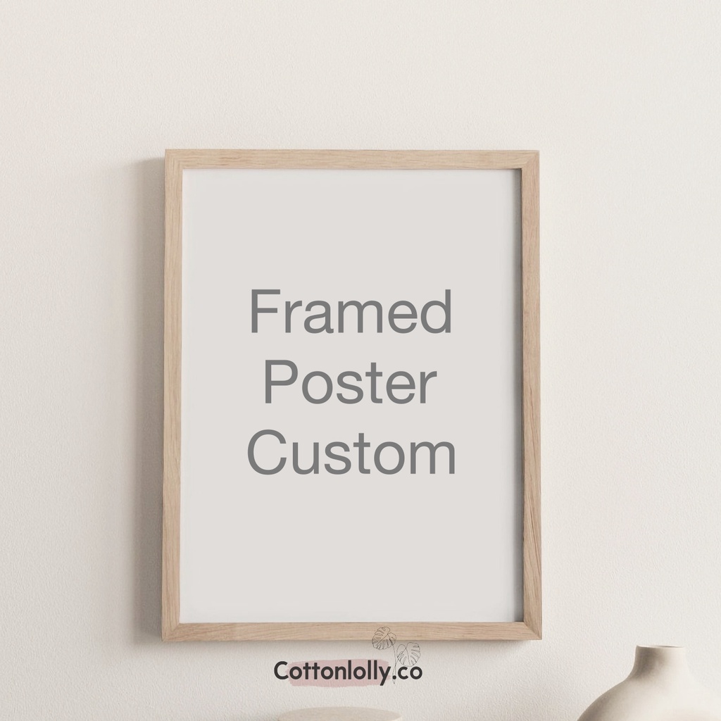 Jual Custom Framed Poster Frame Pigura Kayu Natural atau Putih | Shopee Indonesia