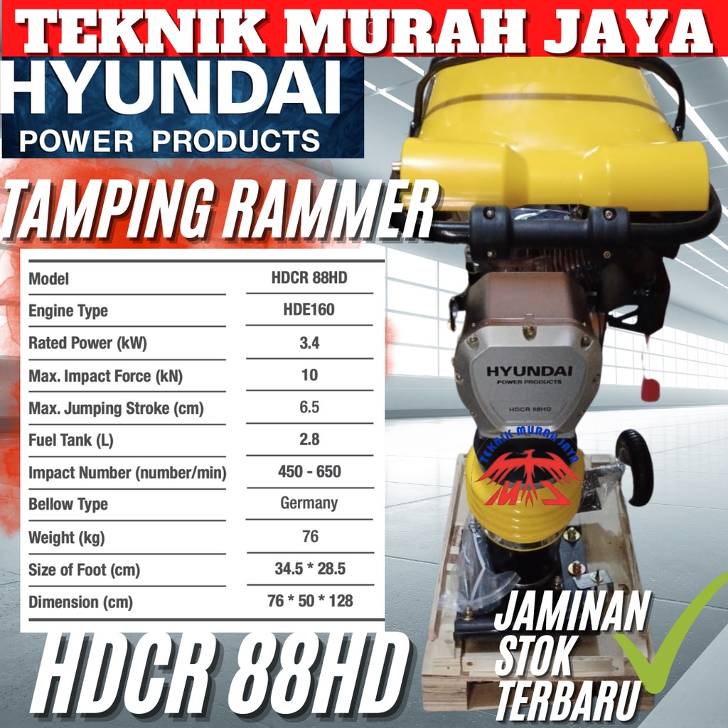 Jual HYUNDAI HDCR 88HD Mesin Stamper Kuda Tamping Rammer Korea Original ...