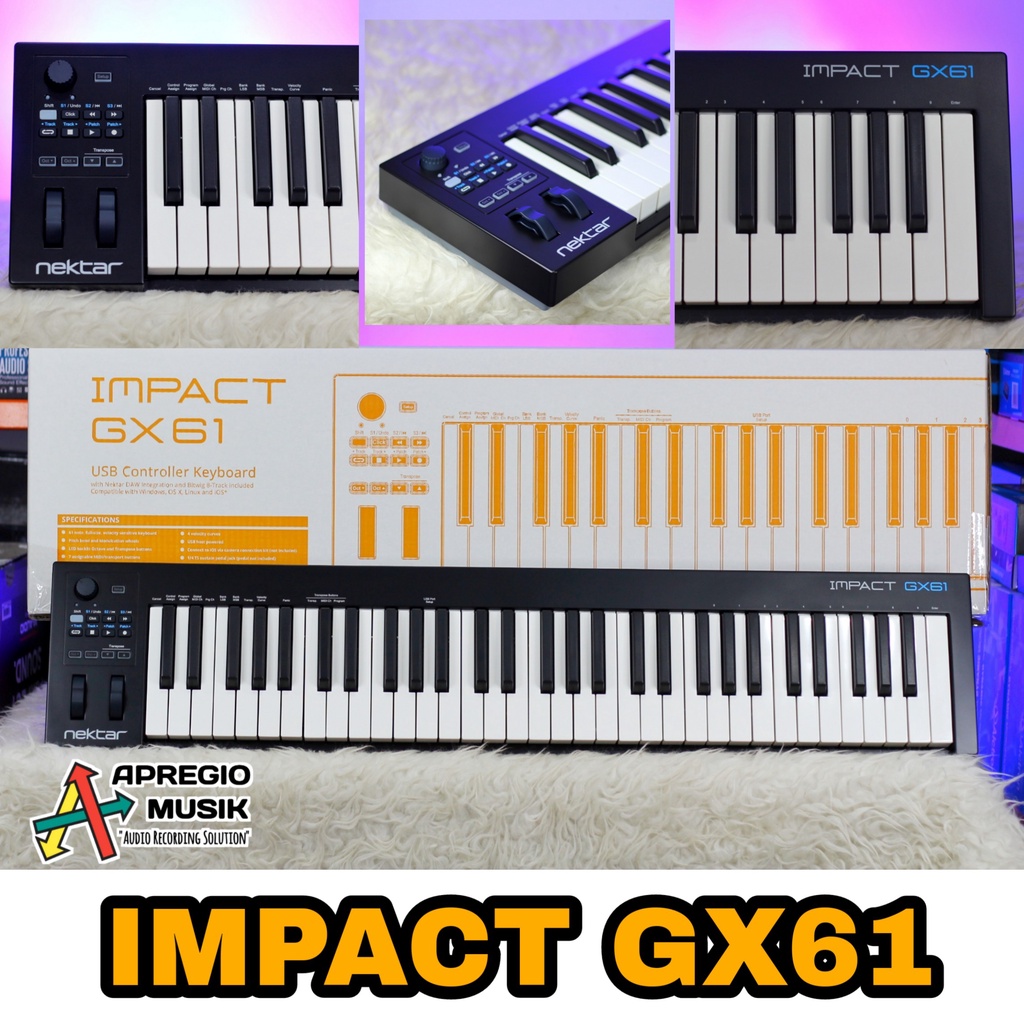 Jual Nektar Impact GX61 GX-61 GX 61 Keyboard MIDI Controller | Shopee ...