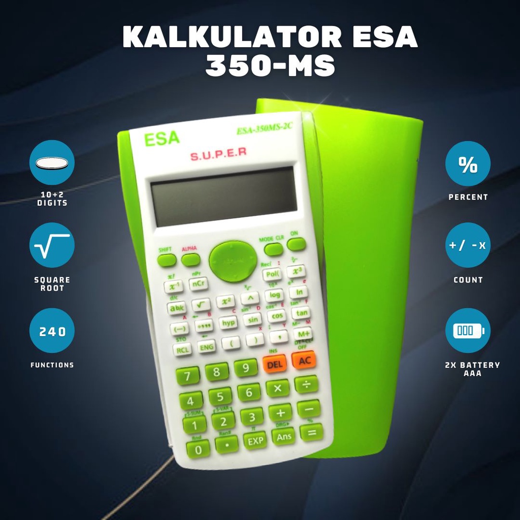 Jual KALKULATOR SAINS SEKOLAH FISIKA / MATEMATIKA / KIMIA / CITIZEN FX ...