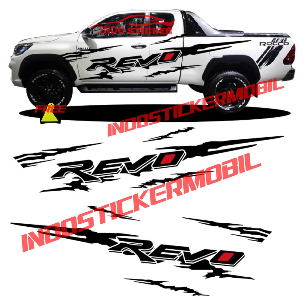 Jual CUTTING STICKER MOBIL HILUX REVO STICKER STIKER MOBIL TOYOTA REVO ...