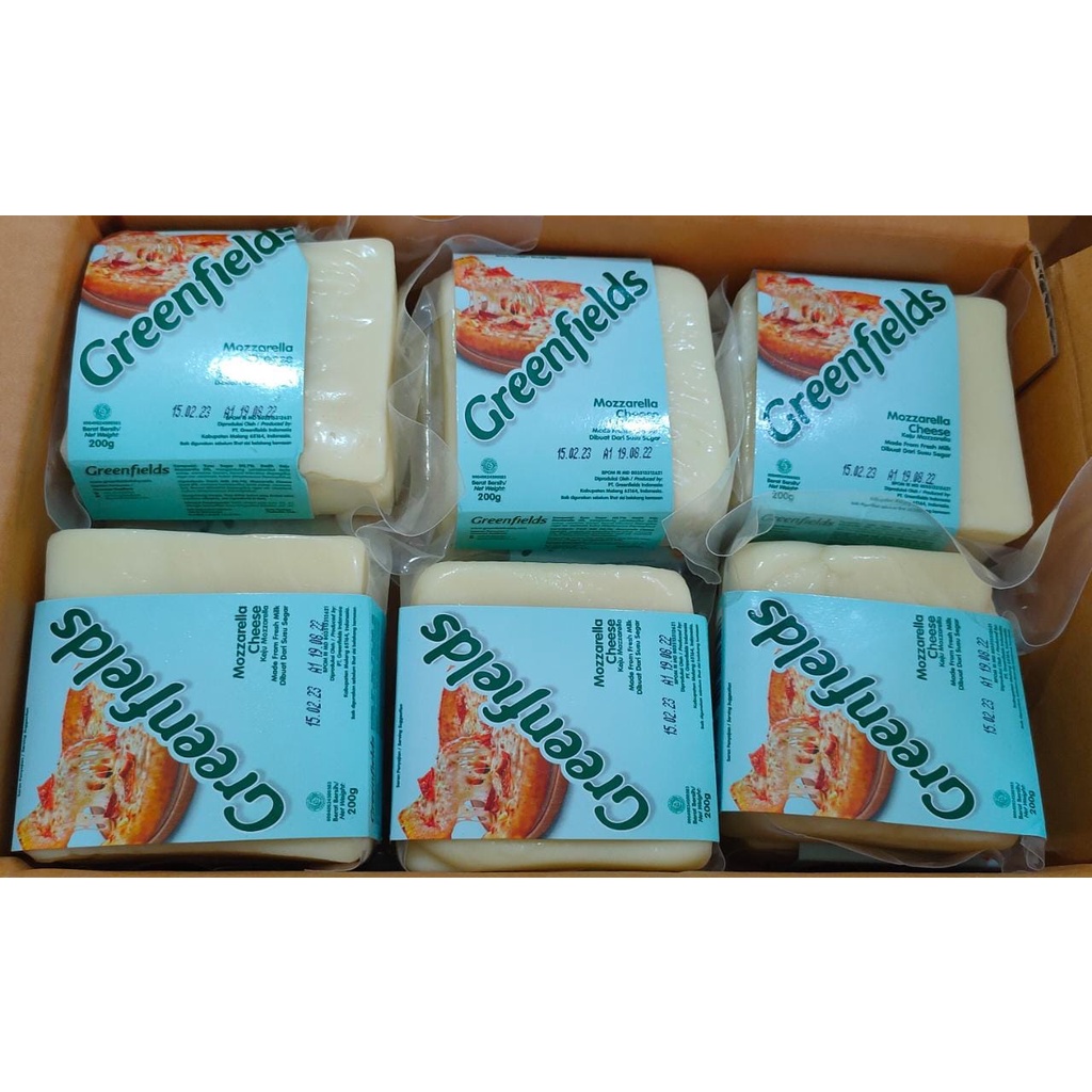Jual Greenfields Keju Mozarella Cheese Shredded / Block 200 Gram ...