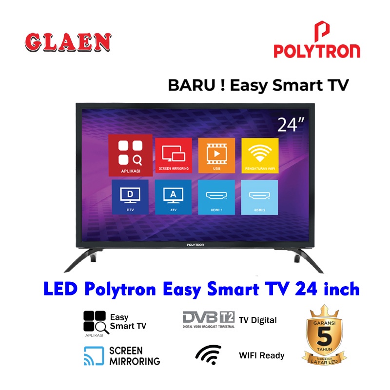 Jual Led Polytron Easy Smart TV 24 inch | Digital TV Polytron PLD ...