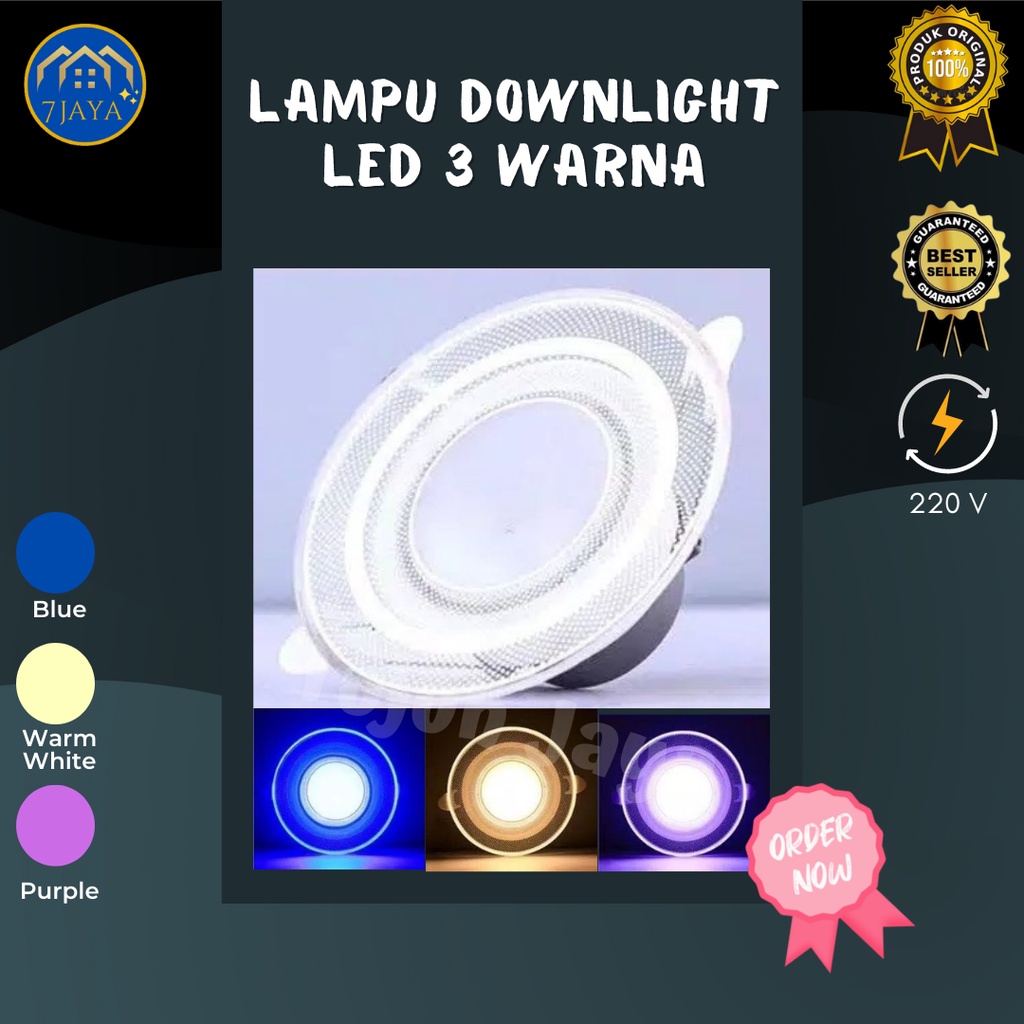 Jual Lampu Downlight LED 3 Warna / 1 Warna | Shopee Indonesia