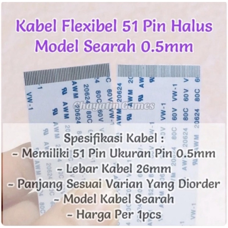 Jual Kabel Flexibel 51 Pin HALUS SEARAH Panjang Sesuai Varian - Ukuran ...