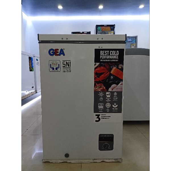 Jual CHEST FREEZER GEA AB-108-R FREEZER BOX 100 LITER | Shopee Indonesia