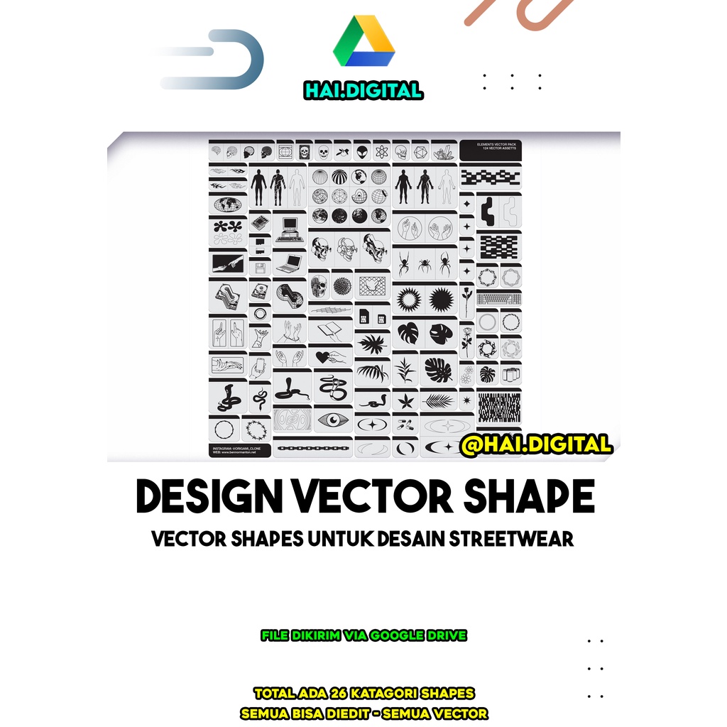 Jual VECTOR SHAPES UNTUK DESAIN STREETWEAR | Shopee Indonesia