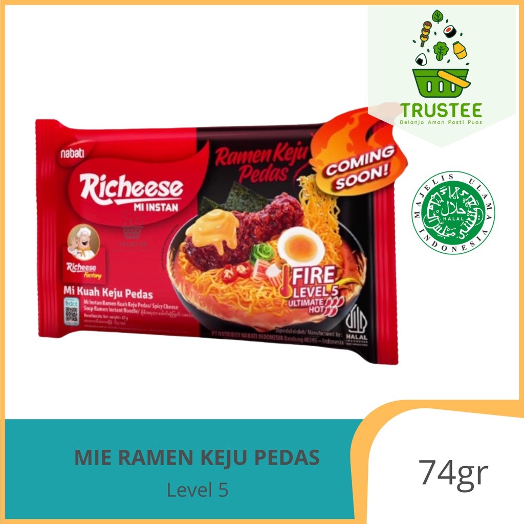 Jual Mie RICHEESE Keju / Mi Goreng Ramen Kuah Keju Pedas Level 0 3 5 ...