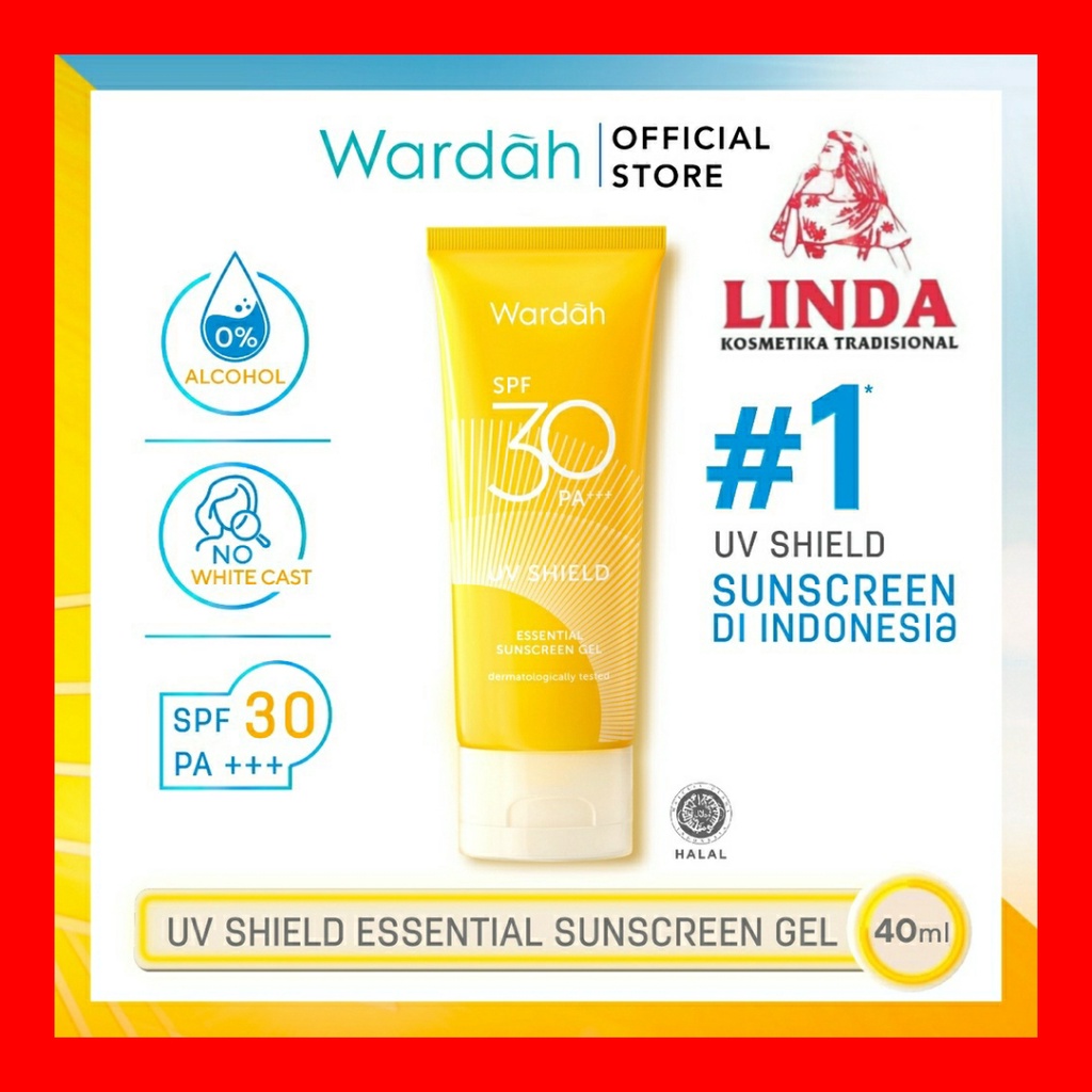 Jual WARDAH SPF 30 PA+++ UV SHIELD 40 ML ( kuning ) | Shopee Indonesia