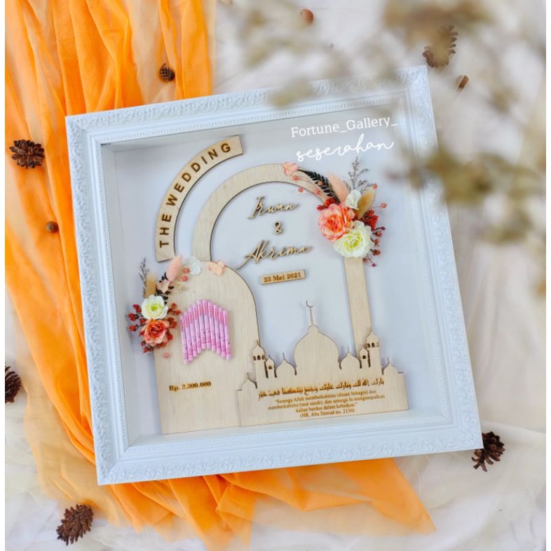 Jual Size 50x50cm Mahar mewah / mahar kayu ukir / mahar masjid / mahar ...